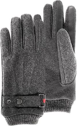 Isotoner Gants homme tactiles en tissu lain&eacute; - doubl&eacute;s fausse fourrure
