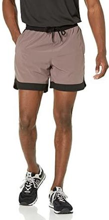 Amazon Essentials Short tissé Extensible Actif pour Homme, Taupe, XS