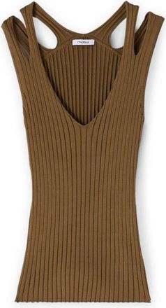 Motivi Femme, Tops, Vert, Taille: 36 FR Top en maille avec d&eacute;coupe