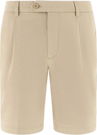 Boggi Milano Homme, Shorts, Beige, Taille: 3XL B Short Bermuda en Coton Stretch et Tencel
