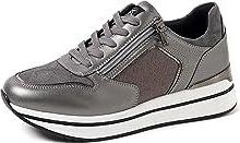 Queen Helena Baskets &agrave; fermeture &eacute;clair lat&eacute;rale avec plateau Baskets pour femme X29-2, Pewter, 37 EU