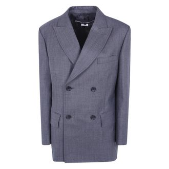 Junya Watanabe Woll Serge Zweireiher-Sakko - - Jackets - Damen - Grau - S