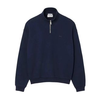 Lacoste Minimalistischer Sweatshirt mit Rei&szlig;verschluss - - Knitwear - Herren - Blau - XS