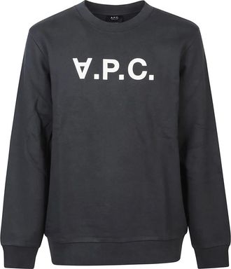A.P.C. A.p.c., Homme, Sweatshirts et sweats &agrave; capuche, Noir, Taille: L Logo SweaT-shirt