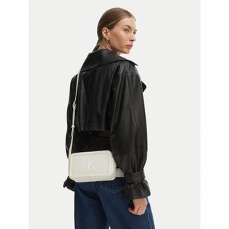 Calvin Klein Handtasche Calvin Klein Bold Ck Camera Bag LV04F3220G Wei&szlig;