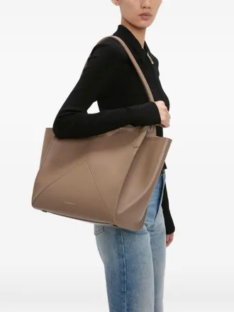 Victoria Beckham Womens Leather Tote Victoria Grey Calf Handbags Hand Bags