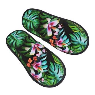 Generic Pantoufle Impression De Feuilles Tropicales Color&eacute;es Slippers Maison Hiver Chausson Pour Ext&eacute;rieur Femme Unisex L
