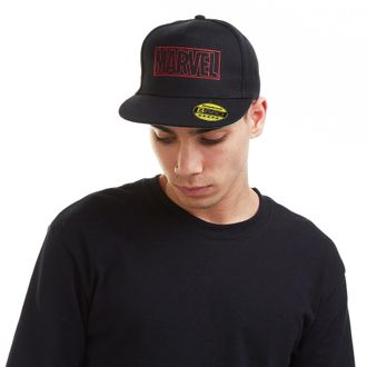 MARVEL Herren Line Logo Baseball Cap, Schwarz (Black Blk), Einheitsgr&ouml;&szlig;e