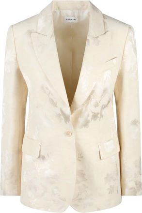 P.A.R.O.S.H. P.a.r.o.s.h., Femme, Vestes, Beige, Taille: 38 FR Blazer Jacquard Floral
