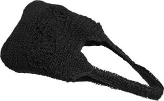 Frcolor Sac Paille Tressée Creuse avec Capacité Bandoulière Ergonomique Confortable Sac Fourre Tout pour Plage et Voyage