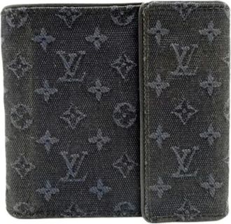 Louis Vuitton unisex, Pre-owned, Bleu, Taille: ONE Size Portefeuille Vintage en Toile Pre-owned