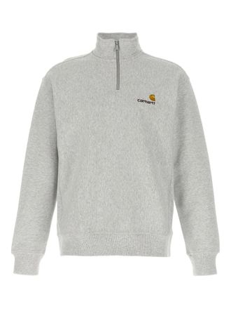 Carhartt Work in Progress sweat American Scrip &agrave; logo brod&eacute; - Gris