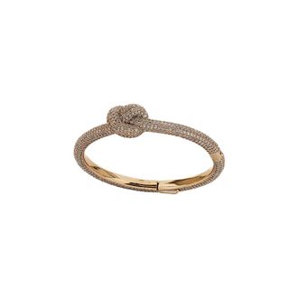 Self Portrait Bracelet jonc avec et cristaux d&eacute;coratifs - Femme - Accessoires - Jaune - Taille: ONE Size