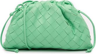 Bottega Veneta Hobo Bags - Nappa Intrecciato The Mini Pouch Crossbody - Gr. unisize - in Gr&uuml;n - f&uuml;r Damen