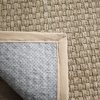 Safavieh Naturfaser Teppich f&uuml;r Wohnzimmer, Esszimmer, Schlafzimmer - Natural Fiber Collection, Kurzer Flor, Natur und Beige, 61 X 91 cm
