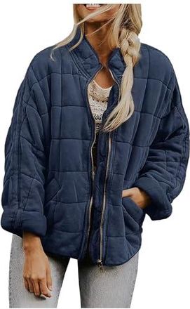 Generic Vestes pour femmes 2026 veste &agrave; col de couleur pure &eacute;l&eacute;gante coupe ample poches manteau &agrave; manches longues, noir fonc&eacute;, XXL