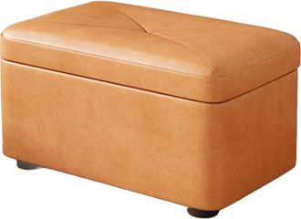 Generic Schuhbank mit Sitzfläche Kratzfeste Stoffpolsterung Massivholzrahmen Schuhschrank mit Sitzbank Stauraumfach mit Klappe für Wohnzimmer, Flur, Bis 150 K