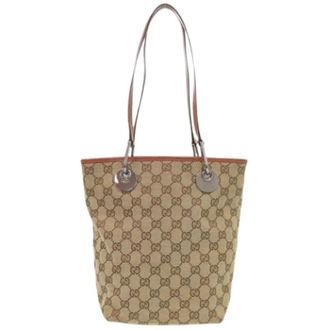 Gucci Cabas GG Canvas Pre-owned - Femme - Pre-owned - Beige - Taille: ONE Size