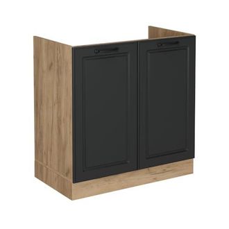 Vicco Meuble Bas sous-&eacute;vier R-Line, Anthracite Campagne, 80cm sans PT