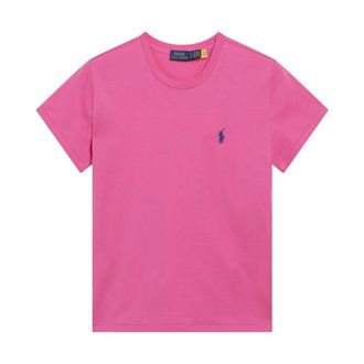 Polo Ralph Lauren Femme, Tops, Rose, Taille: 42 FR Pony Cotton Crewneck T-Shirt