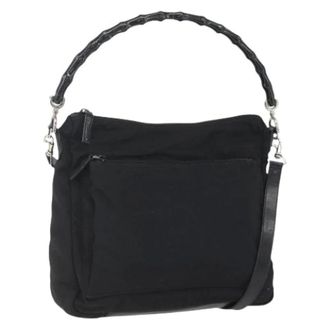 Gucci Sac bandouli&egrave;re en nylon Pre-owned - Femme - Pre-owned - Noir - Taille: ONE Size