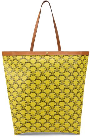Celine Womens Tote Bag Triomphe Yellow Calfskin
