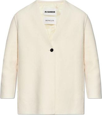 Moncler Francium 3-in-1 Wolljacke mit einfachem Revers - - Coats - unisex - Beige - S