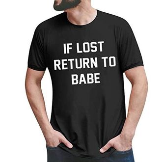 Generic T-shirt surdimensionn&eacute; sans couture pour homme avec impression de lettres personnalis&eacute;es pour la Saint-Valentin 2026, Noir, L