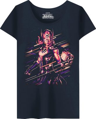 MARVEL Damen Wotlatmts003 T-Shirt, Marineblau, XXL