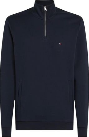 Tommy Hilfiger pull à col montant zippé - Bleu