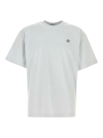Stone Island logo-patch T-shirt - Bleu