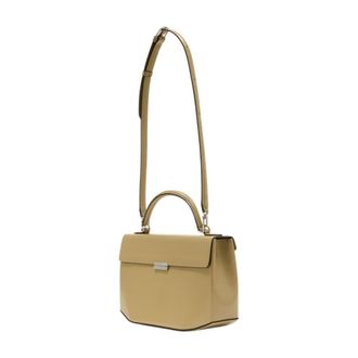 Toteme Womens Calfskin Box Top Handle Bag Beige