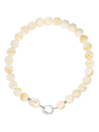 Obsidian collier &agrave; perles - Tons neutres