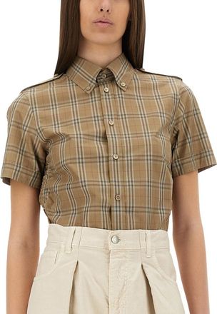 Burberry Cotton Check Shirt - Brown