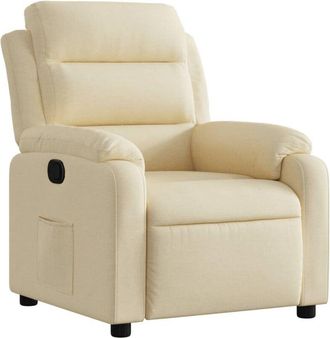 vidaXL Relaxsessel Creme Stoff Vidaxl