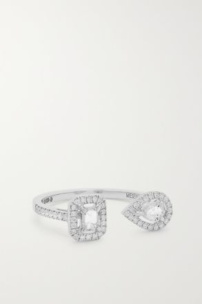 Messika My Twin Toi & Moi Ring Aus 18 Karat Weißgold Mit Diamanten - Silber