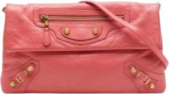 Balenciaga Sac bandouli&egrave;re Motocross Envelope doccasion - Femme - Pre-owned - Rose - Taille: ONE Size