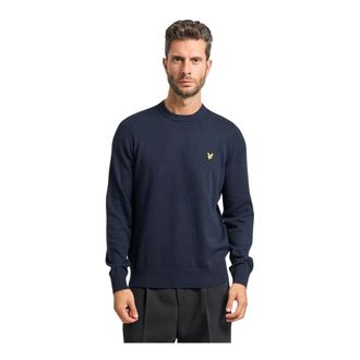 Lyle & Scott Homme, Pulls, Bleu, Taille: M Pull Col Rond Bleu