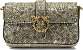 Pinko Pinko, Femme, Sacs, Jaune, Taille: ONE Size Sac bandoulière doré pour femmes