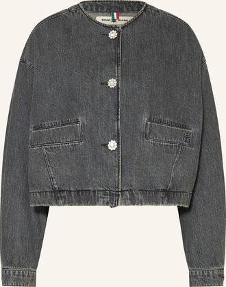 Riani Riani Jeansjacke Mit Schmucksteinen grau