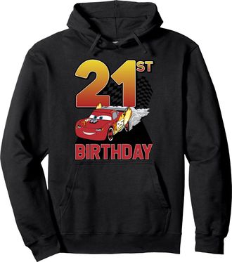 Disney Pixar Cars Lightning McQueen 21st Birthday Pullover Hoodie