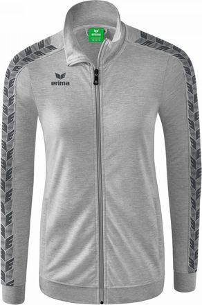 Erima Damen Essential Team Tracktop Jacke (2032215), hellgrau melange/slate grey, 34