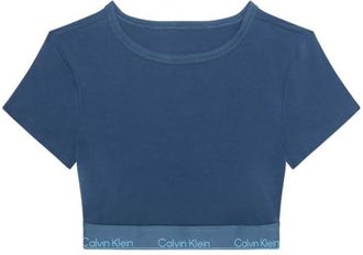 Calvin Klein Brassi&egrave;re Femme T-Shirt Col Haut, Bleu (Dark Denim), M
