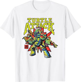 Teenage Mutant Ninja Turtles TMNT Comics Turtle Attack Character Burst Colorful Drawing T-Shirt