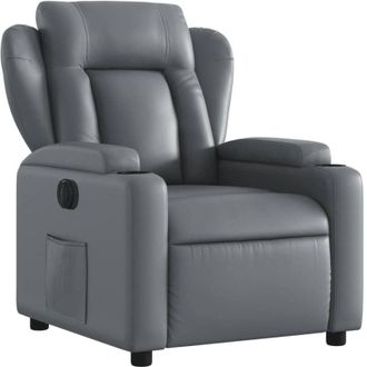vidaXL Relaxsessel Elektrisch Grau Kunstleder - Vidaxl