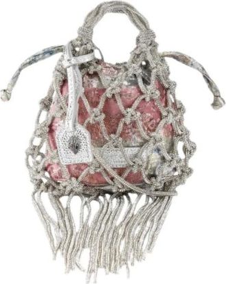 Kurt Geiger Femme, Sacs, Multicolore, Taille: ONE Size Mini Sac Macram&eacute; Cristal