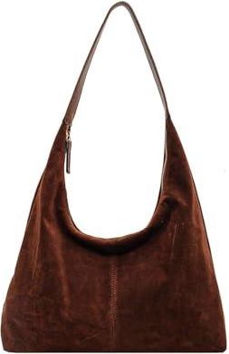 Generic Sac &agrave; bandouli&egrave;re pour femme, sacs en daim pour femme, sacs &agrave; main pour femme, sacs besace pour femme, marron, One Size