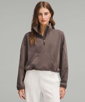 lululemon Haut demi-zipp&eacute; bross&eacute; pour Femmes - Taille 4