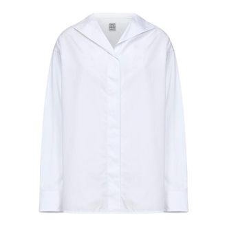 Toteme Femme, Blouses et Chemises, Blanc, Taille: 34 FR Chemise Sculpturale &agrave; Col en V