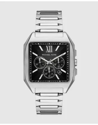 Michael Kors Hayes Chronograph-Uhr aus Edelstahl in Silber